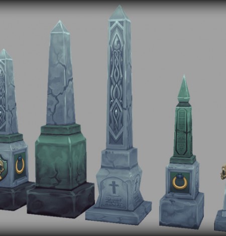 Gravestones and Obelisks - 3D Sauce